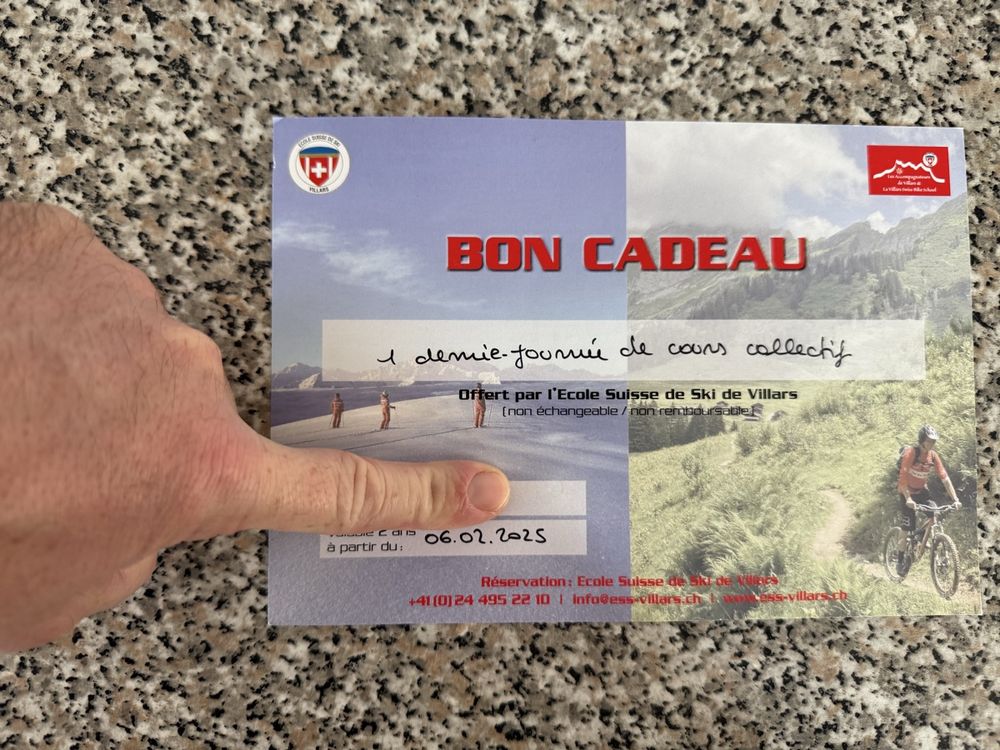 Bon cadeau Villars: 1/2 journée cours collectifs de ski (Neuf (Voir ...