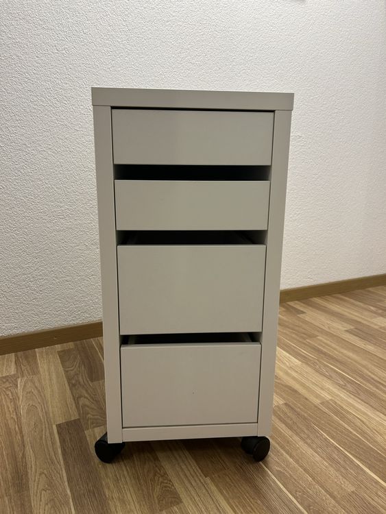 Weisser Rollcontainer Schubladenelement mit 4 Schubladen (Gebraucht) in ...