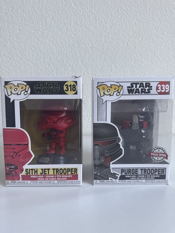 2 Funko Pops Star Wars Sith Jet Trooper & Purge Trooper | Kaufen auf ...
