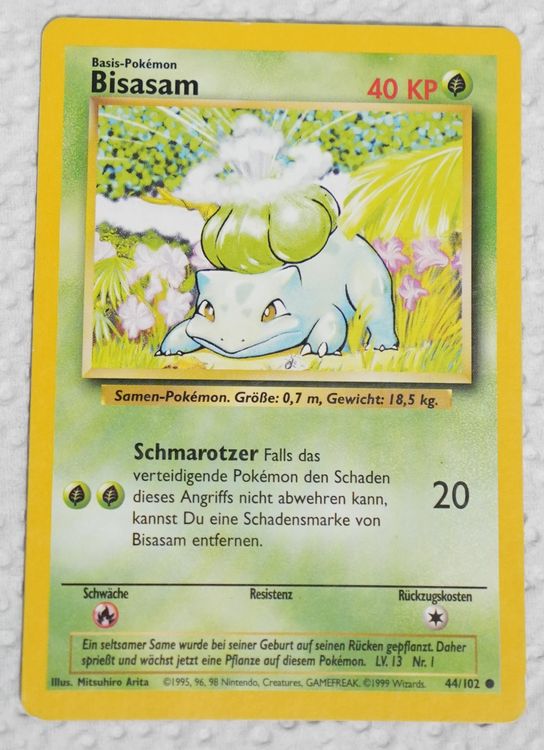 Pokemon - Bulbasaur #44 Pokemon Base Set DE ab 1.- (Gebraucht) in ...