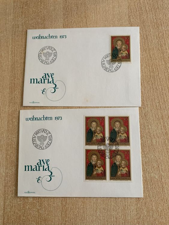 2 FDC 1973 Liechtenstein Ave Maria (Neu (gemäss Beschreibung)) in ...
