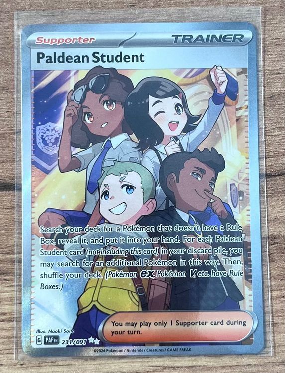Paldean Student FULL ART Pokemon Paldean Fates PAF 231/091 (Gebraucht ...
