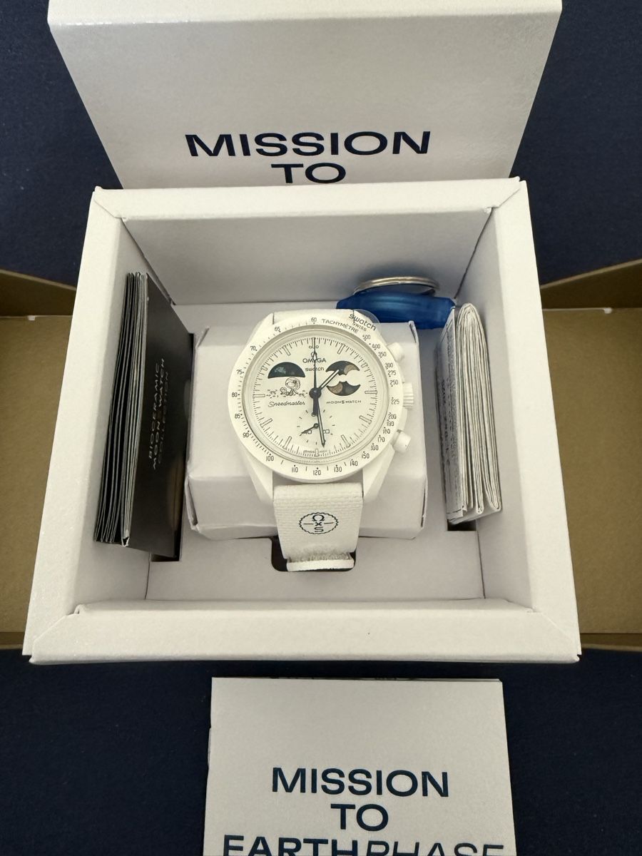 Swatch Omega MoonSwatch Mission to Earthphase Moonshine Gold (Neu und ...