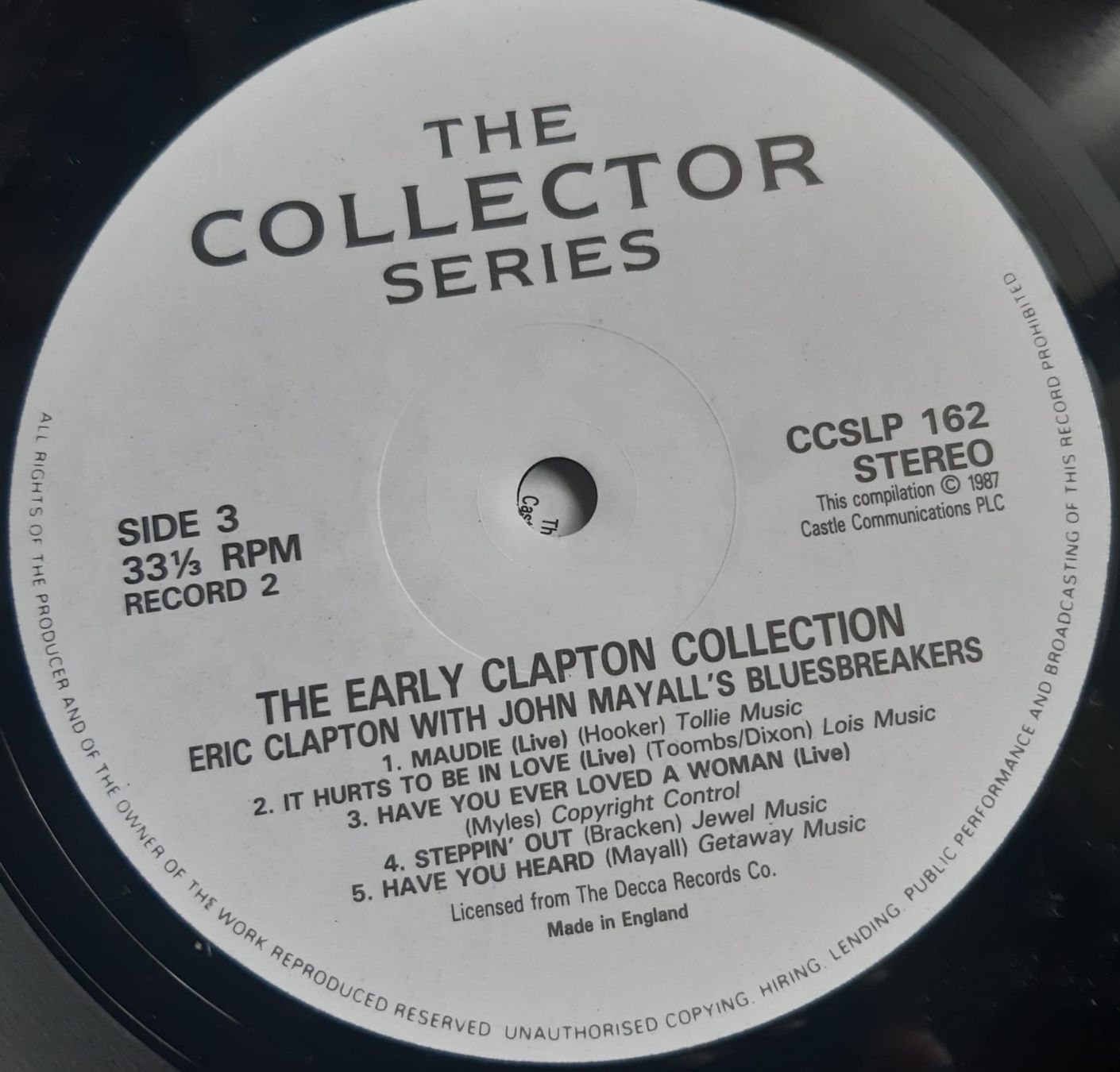 ERIC CLAPTON: The Early Clapton Collection CASTLE (Gebraucht) in Frick ...
