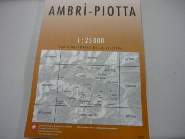 Landkarte Wanderkarte Ambri -Piotta | Acheter sur Ricardo