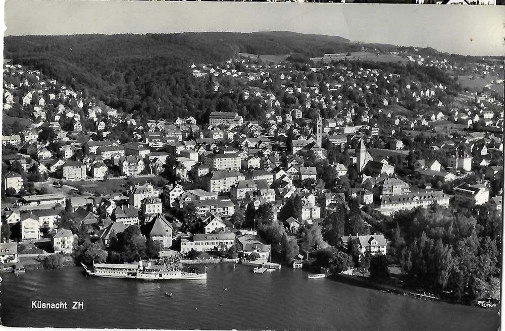 Küsnacht ZH Flugaufnahme Nr.2144 , 1965 ,gr. Karte (Gebraucht) in Solothurn für CHF 12 – mit ...