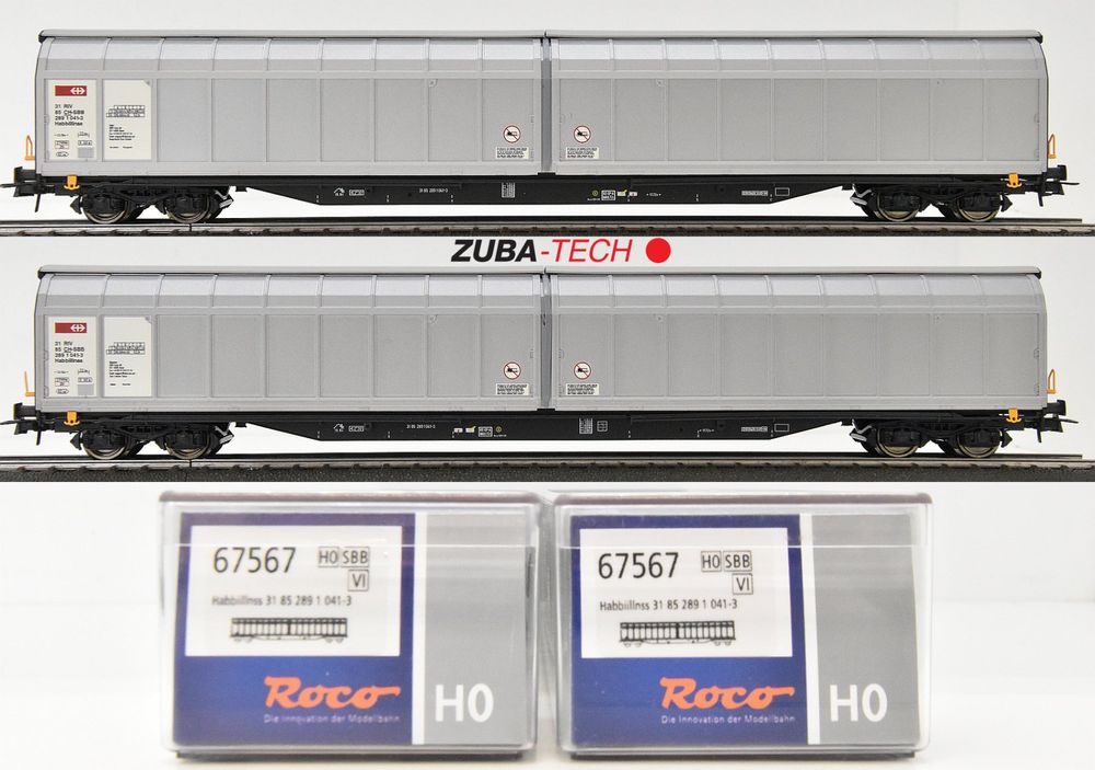 Roco 2x 67567 Schiebewandwagen der SBBAG H0 GS mit OVP (Gebraucht) in St. Gallen für CHF 72 ...