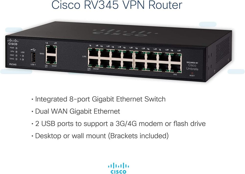 Cisco RV345 VPN Router mit 16 Gigabit Ethernet | Kaufen auf Ricardo