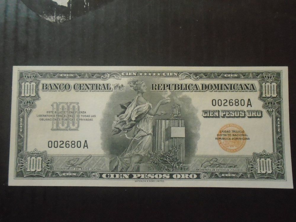 DOMINICAN REP, P 84, 100 Pesos , ND 1959 , UNC kfr neuf (Neu (gemäss ...