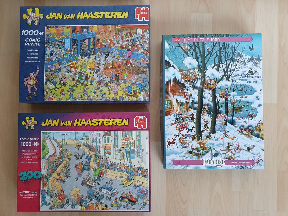 3x Fun Comic Puzzle 1000 Teile - Jan van Haasteren, Heye (Neu (gemäss ...