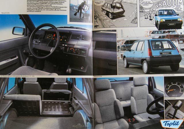 PROSPEKT RENAULT 5 - SUPER 5 ALLE INKL. GT TURBO C405 - 1987 (Gebraucht ...