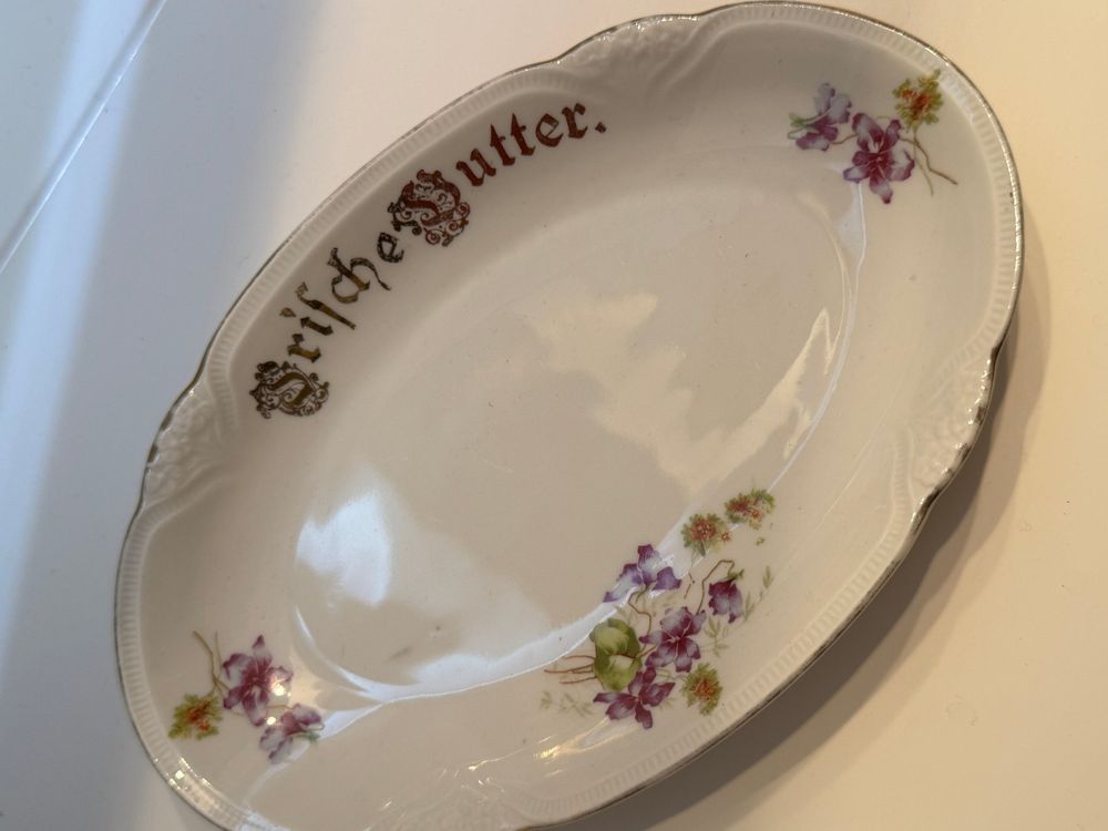 Faszinierend Butterdose Porzellan Vintage Ebenbild