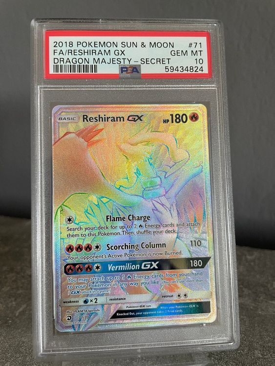 PSA 10 💎 - Reshiram GX - Secret Rainbow 🌈 (Neu (gemäss Beschreibung)) in Oberglatt ZH für CHF ...