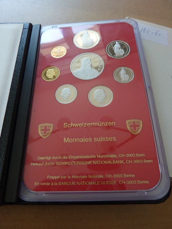 Seltener Schweizer Münzsatz 1991, Polierte Platte , 200.- (Neu und originalverpackt) in Birrwil ...