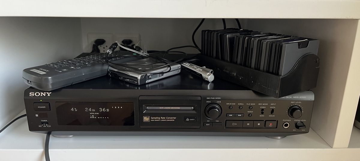 Sony Minidisc Deck MDS-JE500 + MD Walkman MZ-EP11+ Zubehör (Gebraucht ...