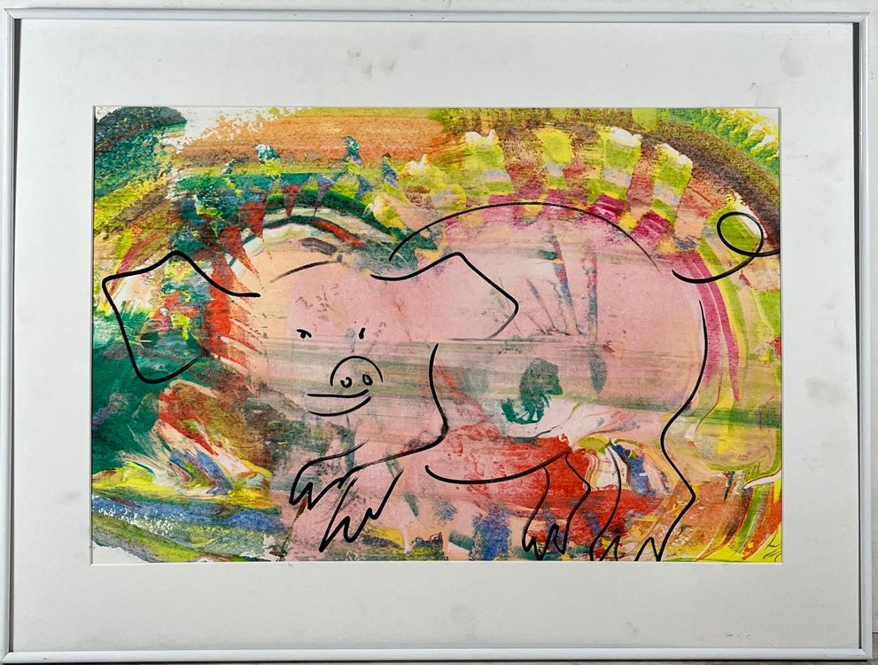 Jean-Pierre Corpataux (1950) Grosse FarbenfroheS Mischtech. (Gebraucht) in Root für CHF 54 – mit ...