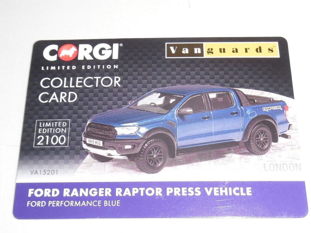Ford Ranger Raptor 2019-2023 RHD blau met. / schwarz 1:43 (Neu und ...