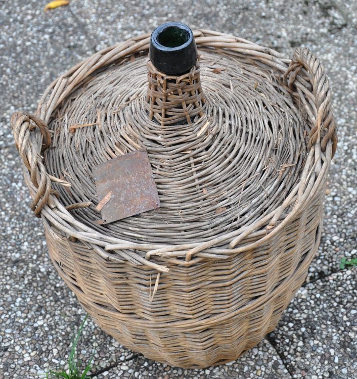 Korbflasche Glas, in Geflecht mit Griffen, Inhalt 30 Liter (Gebraucht ...
