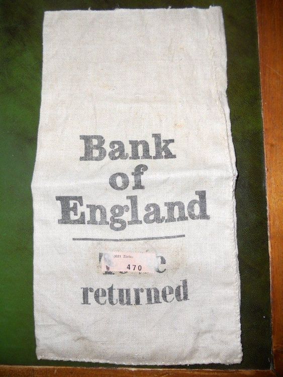 Original alter Geldsack Bank of England (Gebraucht) in Widen für CHF 80 ...