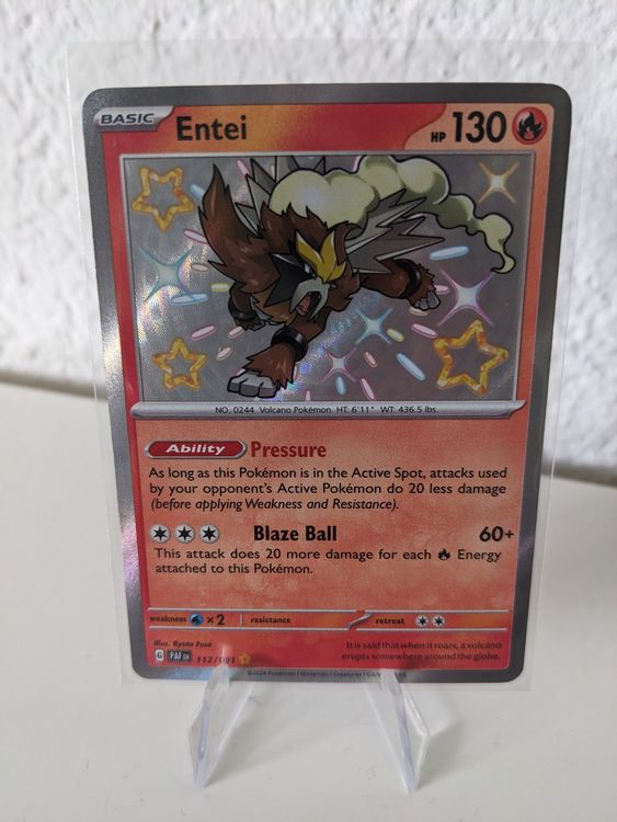 Pokemon Paldean Fates - Entei 112/091 ( EN ) ab 1Fr!! | Kaufen auf Ricardo