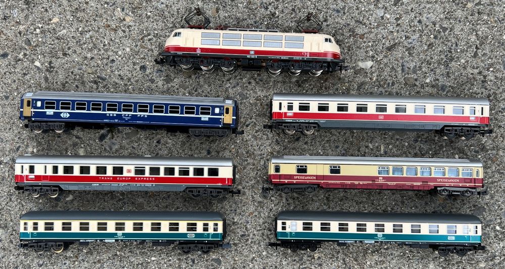 Schnellzug MINITRIX Spur N --> TEE-Lok inkl. 6 Wagen | Kaufen auf Ricardo