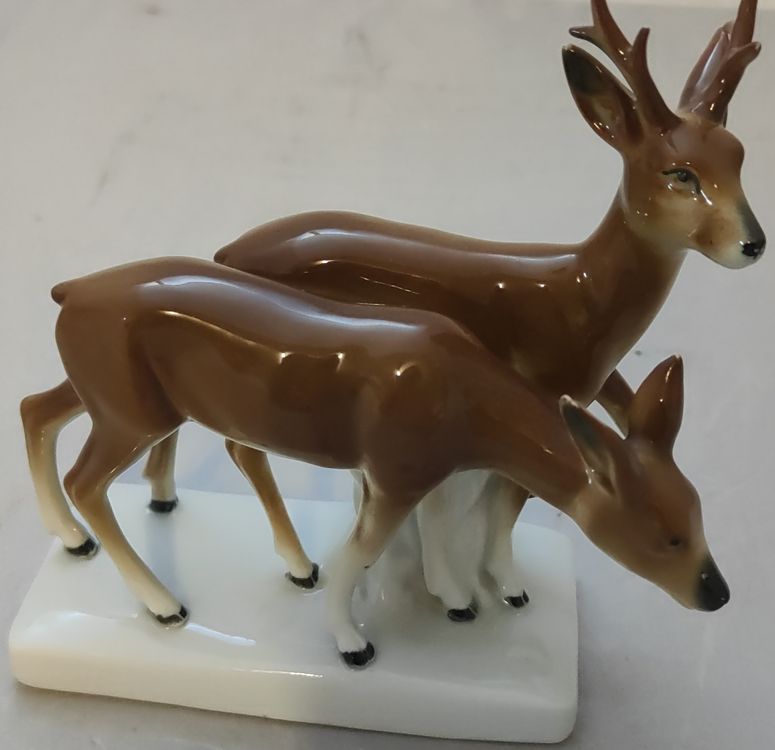 WUNDERSCHÖNE PORZELLAN REHE DEKO FIGUR | Kaufen auf Ricardo