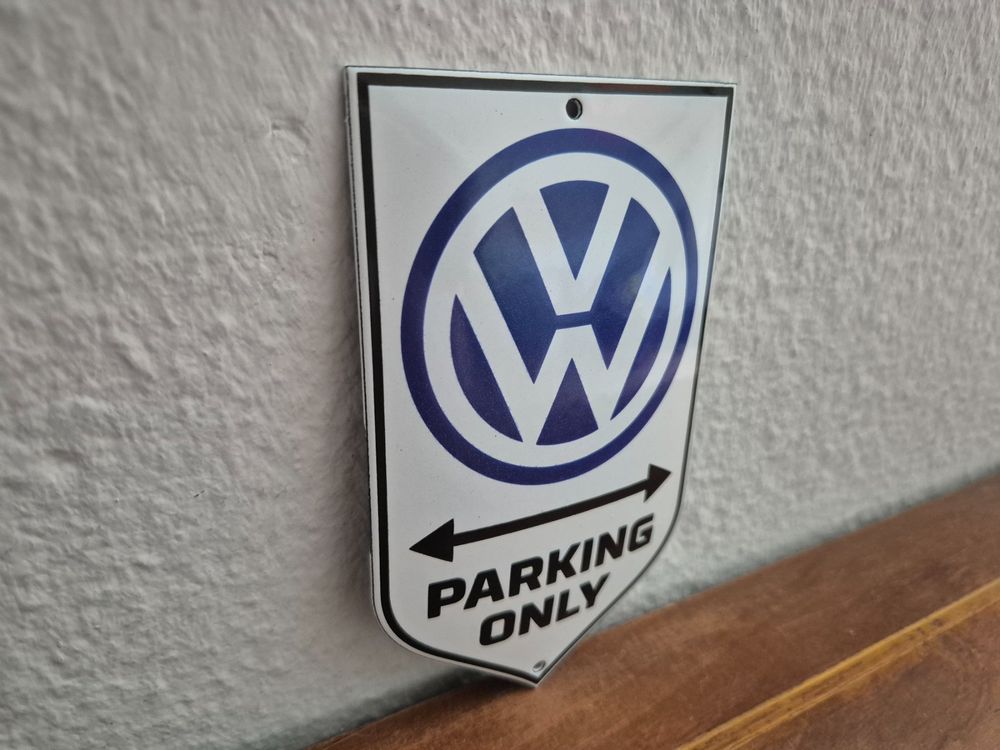 Emailschild VW Service Garage Logo Werkstatt Emaille Schild (Neu ...