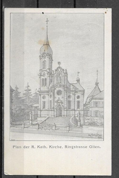 SO Olten Ringstrasse 1905 Plan kath.Kirche | Kaufen auf Ricardo