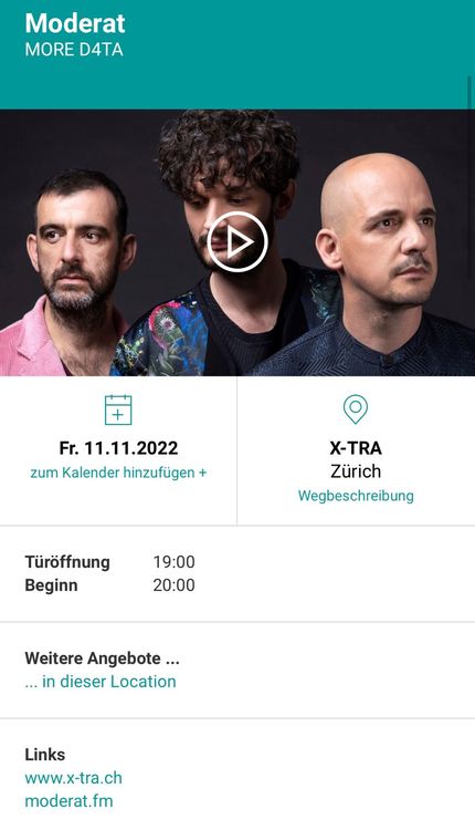 Moderat Konzert / X-Tra / Zürich / 11.11.2022 / AUSVERKAUFT | Kaufen ...