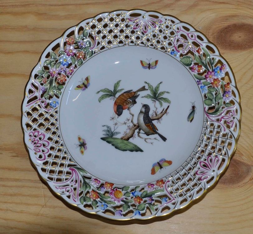 Herend Rothschild Durchbruchteller Wandteller 24 cm | Kaufen auf Ricardo