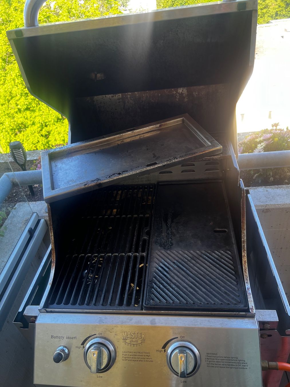 Master Grill M-201S inkl. 3 Grillplatten und Abdeckung (Défectueux) à ...