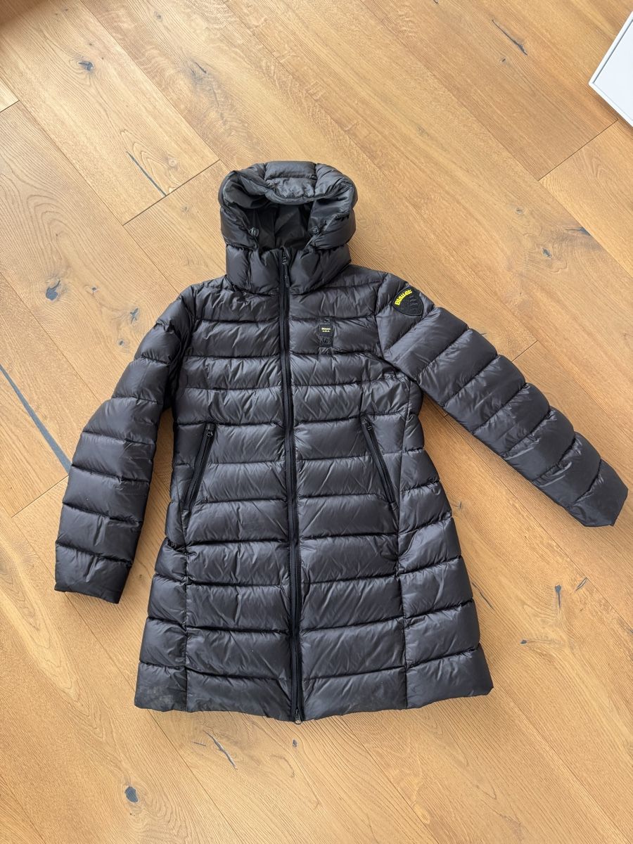 BLAUER USA Winter Steppmantel m. Kapuze Gr.L wie M schwarz (Gebraucht ...
