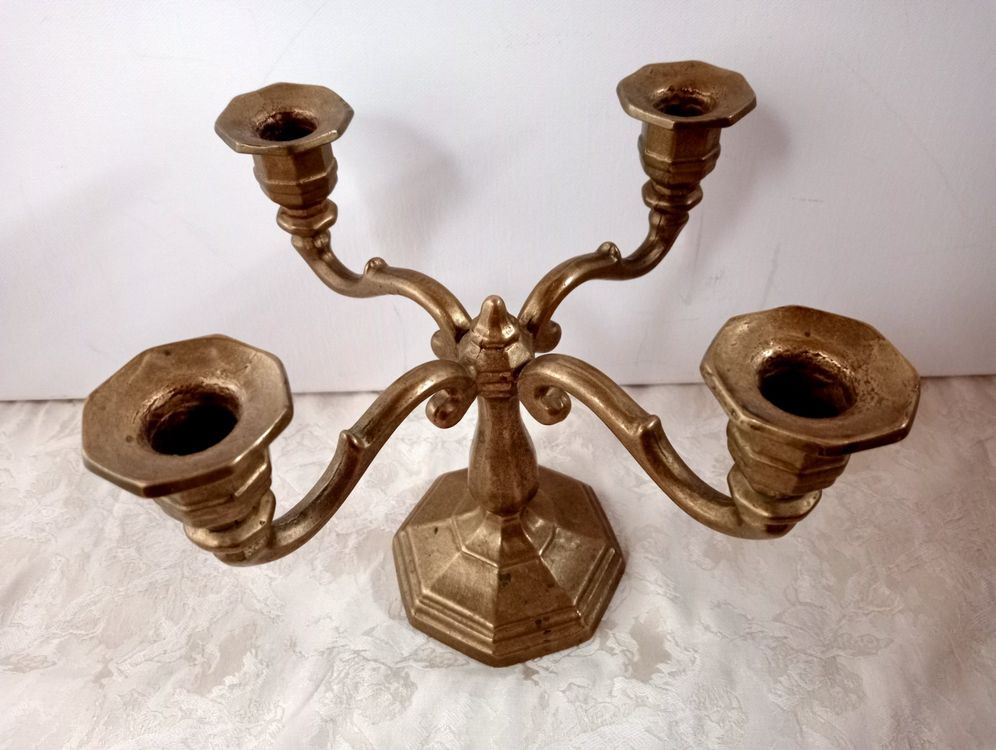 Vintage Messing Kerzenhalter 4 Flammig 1723 Gramm (Gebraucht) in Oberdorf BL für CHF 19.5 – mit ...
