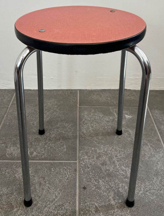 Mid Century Hocker Taburett Kelko Rot Rund (Gebraucht) in Reigoldswil ...