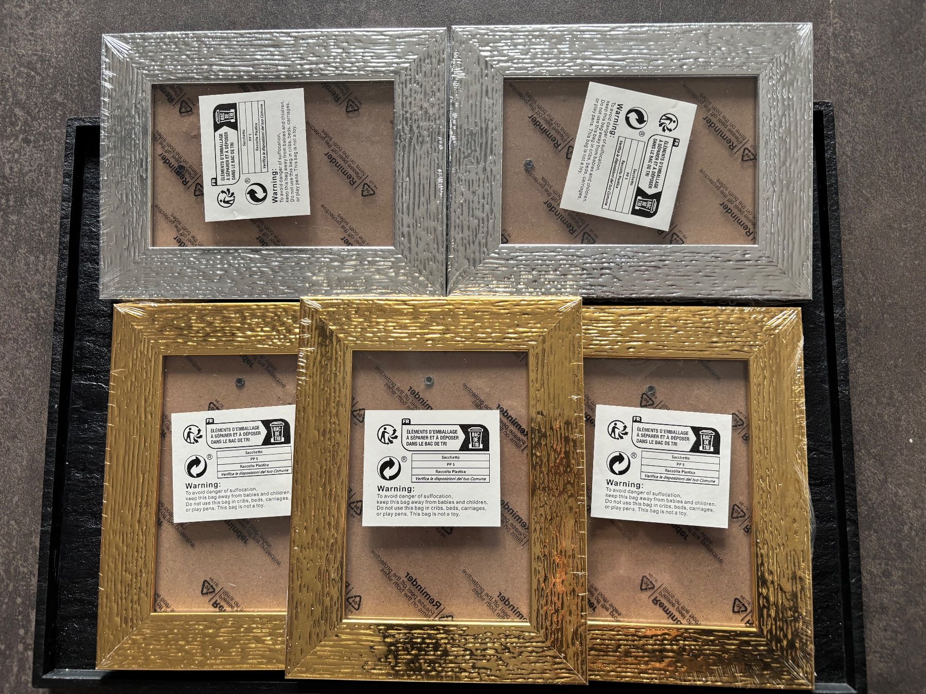 5 Cadres photos - Set, Silver&gold (Neuf (Voir description)) à ...