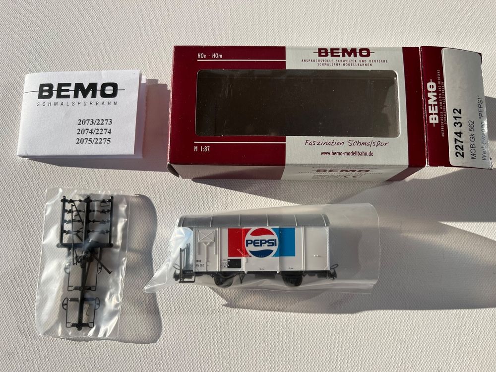 BEMO MOB Pepsi Güterwagen H0m (Neu (gemäss Beschreibung)) in Windisch ...