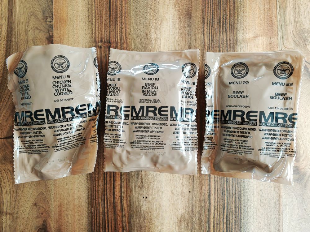 Original US Army Ration MRE 3 Stück! Insp. Date 2027 (Neu und ...