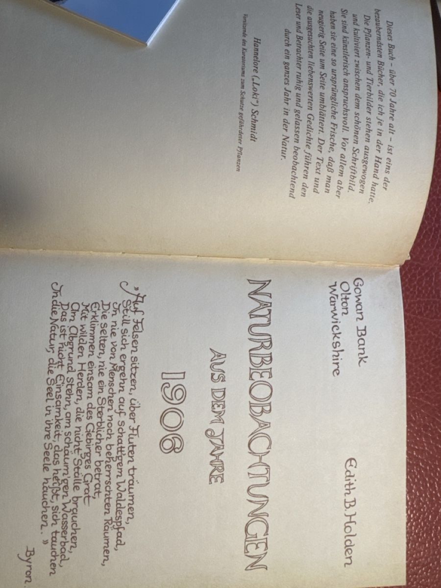Vom Glück mit der Natur zu leben Tagebuch von Edith Holden (Gebraucht ...