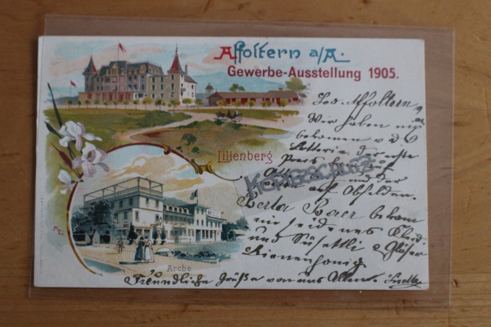 Alte Ansichtskarte Affoltern a/Al Gewerbe-Ausstellung 1905. (Gebraucht) in einsiedeln für CHF 25 ...