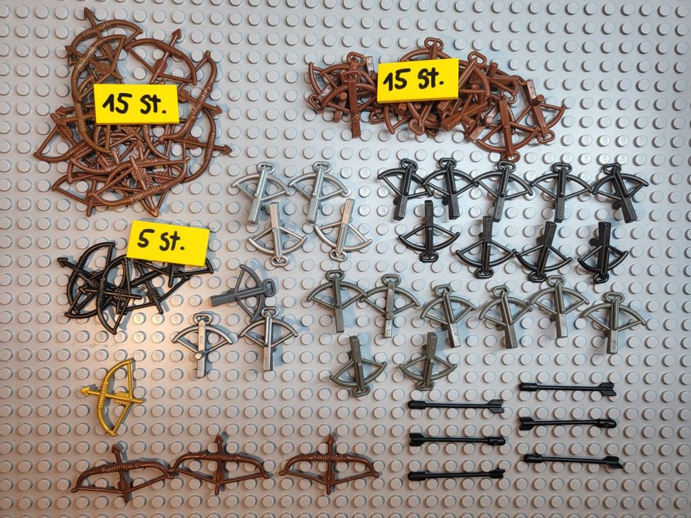 Zubehör für Lego-Minifiguren Waffen,Pfeil Bogen Armbrust (Gebraucht) in ...