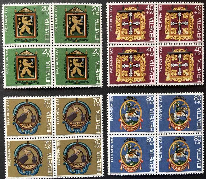 1983, PP Viererblöcke (**) Sammlung oder Frankatur !! (Neu (gemäss Beschreibung)) in Flawil für ...