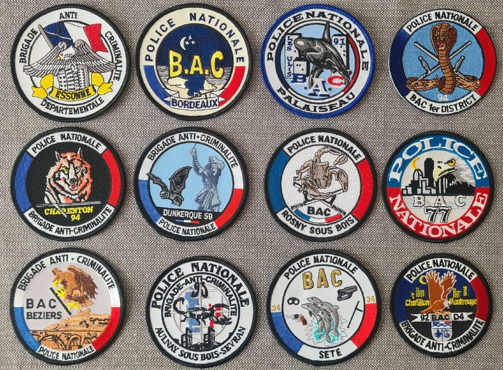 Patch Police Nationale BAC - Collection Complète. (Neuf (Voir ...
