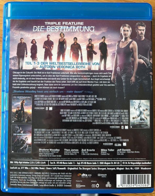 Die Bestimmung - Triple Feature - Blu-ray Disc - Neuwertig (Gebraucht ...