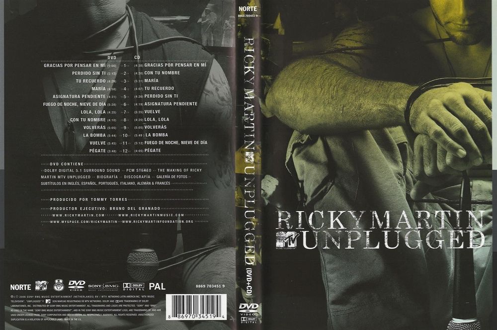 RICKY MARTIN - MTV UNPLUGGED - DVD + CD (Gebraucht) in Basel für CHF 15 ...