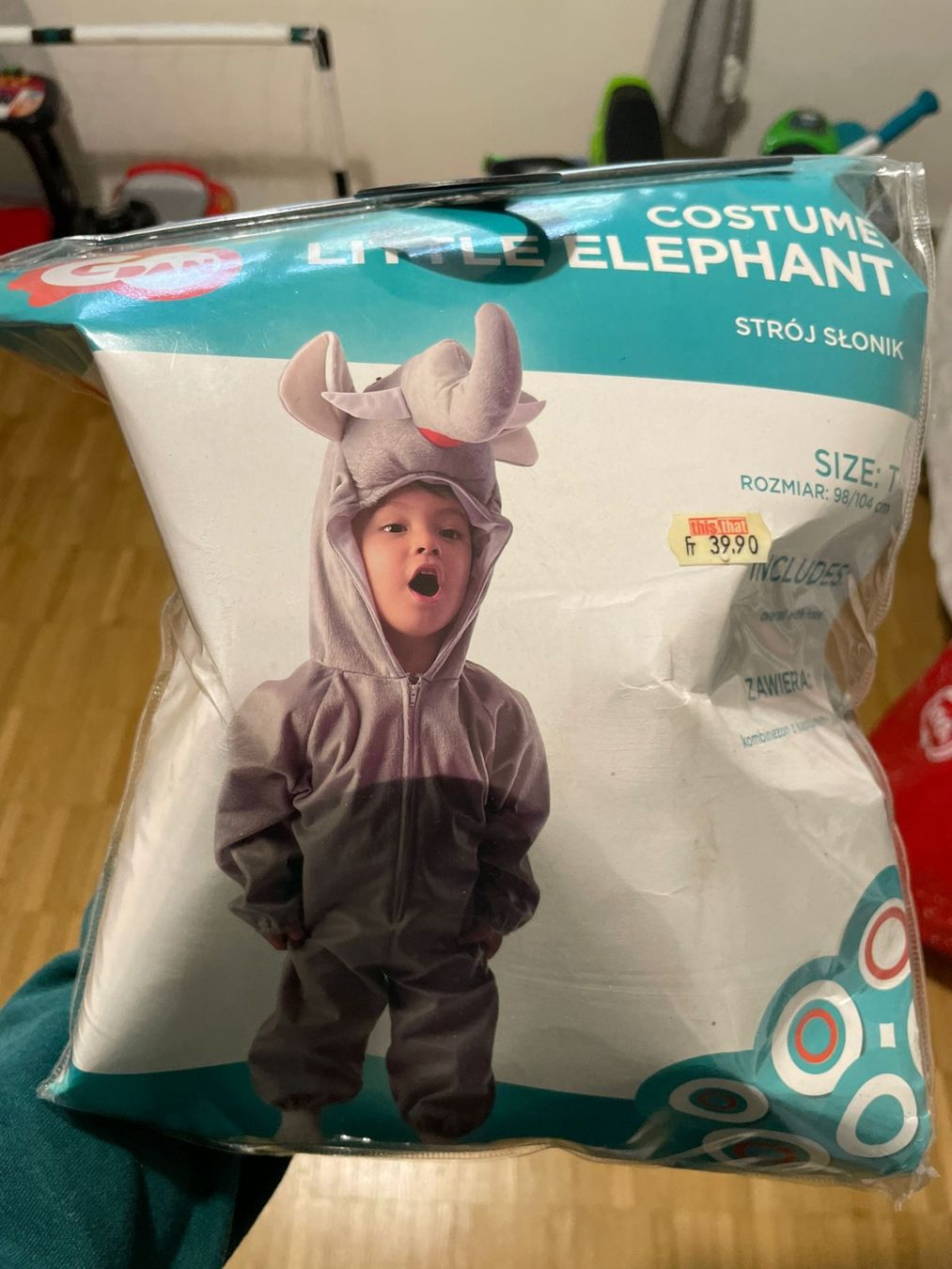 Costume d'éléphant, taille 98/104 cm, comme neuf! (D'occasion) à ...
