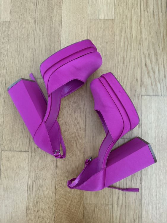 Mango Pink Satin Platform high heels 40 (Gebraucht) in Boswil für CHF ...