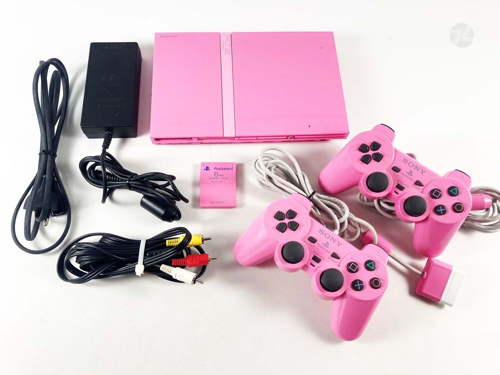 Sony PINK Playstation Slim PS2 Konsole + 2 Controller + Card (Gebraucht ...