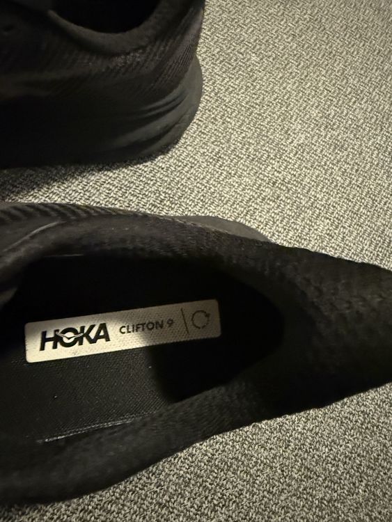 Hoka Clifton 9 All Black Women’s Running Shoes - Size 40 (Gebraucht) in ...