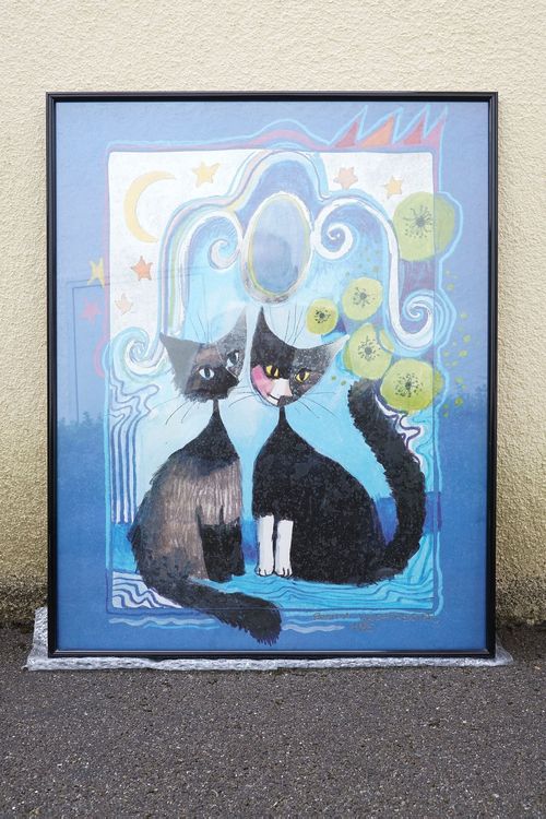 Katzen Poster Rosina Wachtmeister mit Bilderrahmen | Kaufen auf Ricardo