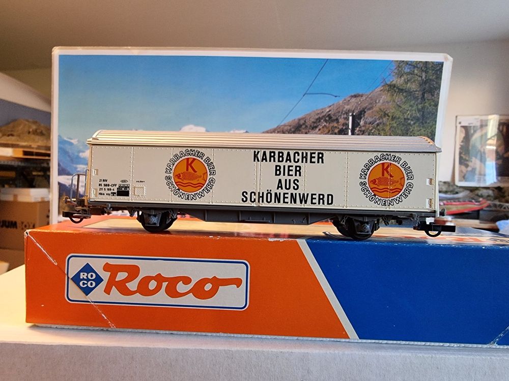 ROCO SBB Schiebewandwagen Karbacher Bier, Nr.291006 (Neu (gemäss ...